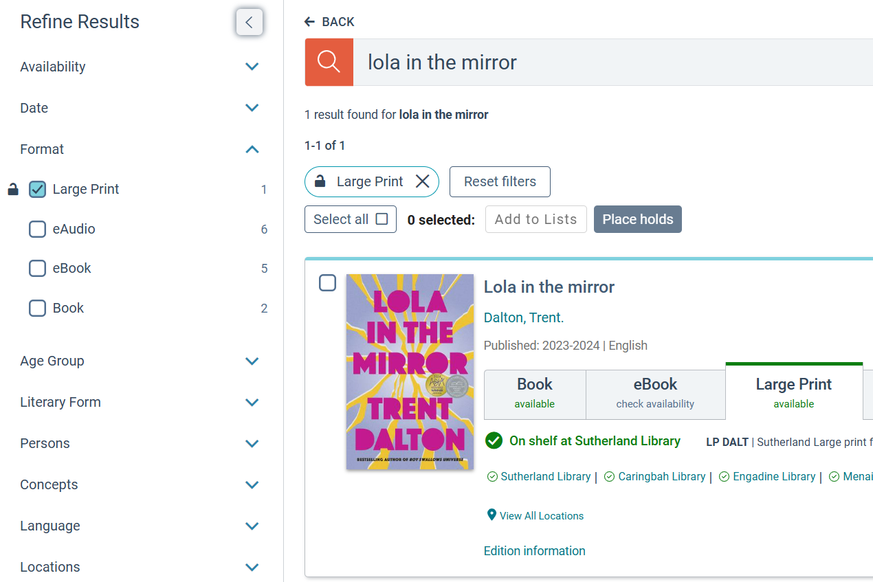 Low vision | Libraries